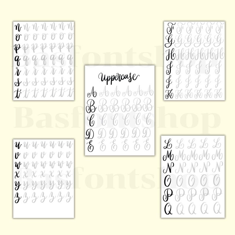 Bouncy Calligraphy Workbook,calligraphy Workbook,trace Worksheet,ipad ...
