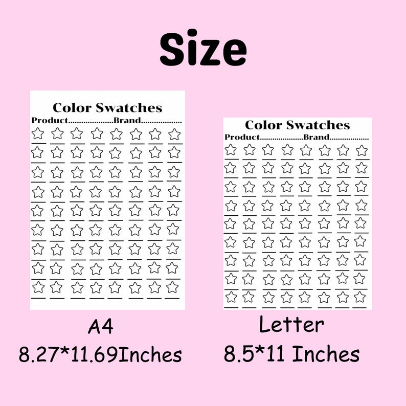 72 Color Swatch Chart Template: DIY Color Palette (PDF Printable) - Etsy