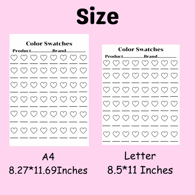 48 Color Swatch Chart Template: DIY Artist Palette (PDF Printable) - Etsy