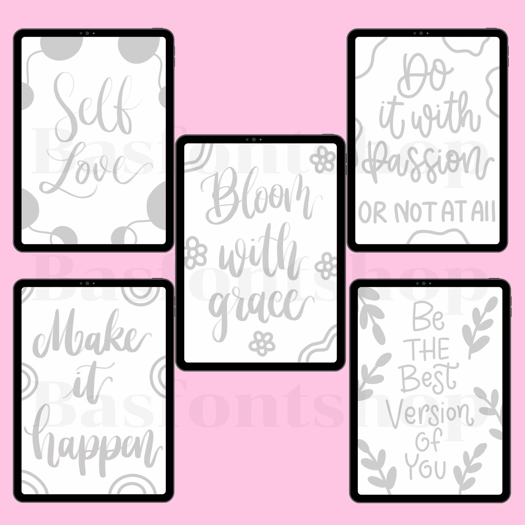 Positive Affirmation Tracing Procreate Worksheet,trace Worksheet ...