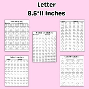 Color Swatch Chart Bundle: A4/letter Printable (PDF) - Etsy