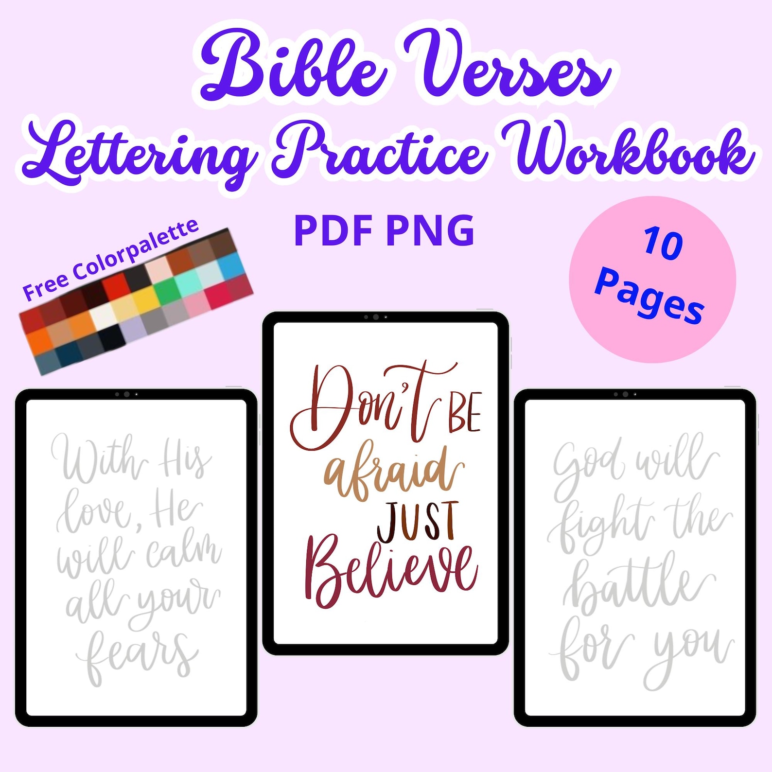 Bible Verse Lettering Practice Workbook,lettering Practice,ipad ...