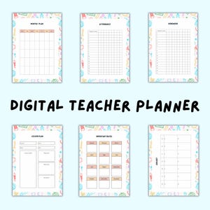 Digital Teacher Planner,academic Planner,goodnotes Planner,ipad Planner ...