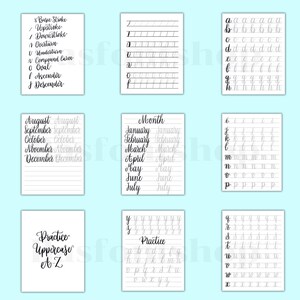 Calligraphy Practice for Beginner,calligraphy Workbook,trace Worksheet ...