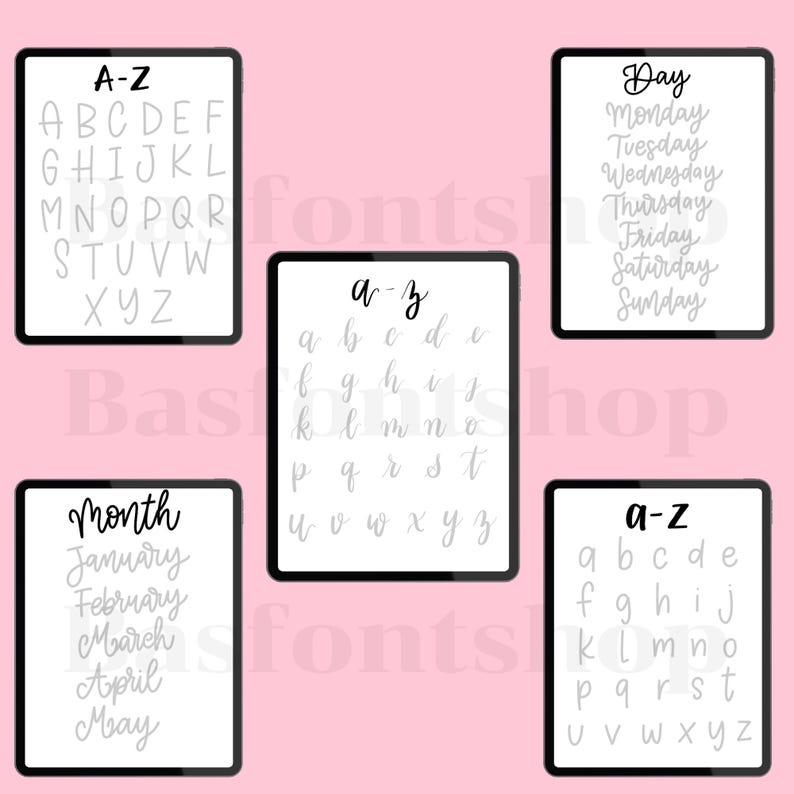 Handlettering Worksheet,trace Worksheet,lettering Worksheet,lettering ...