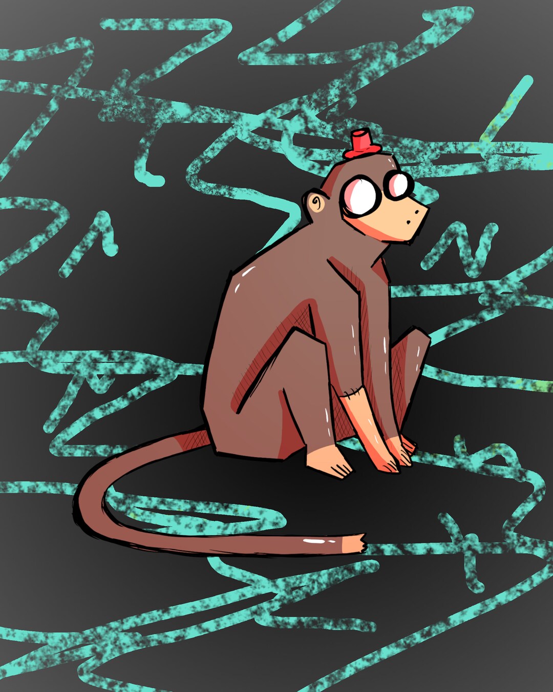 Organ Grinder Monkey Sticker Gruesome yet Chibi Graveyard Buddy to ...