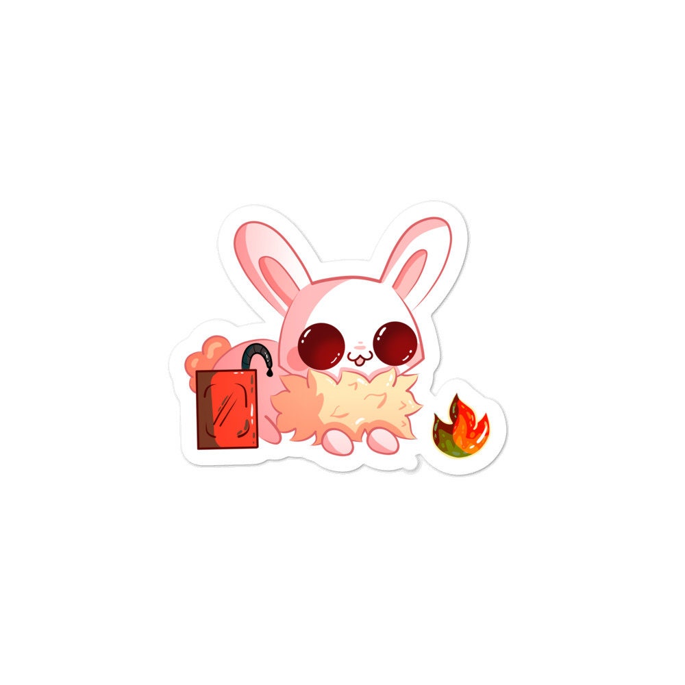 Burn Bunny Sticker Graveyard Buddy Zombie Friends Great - Etsy