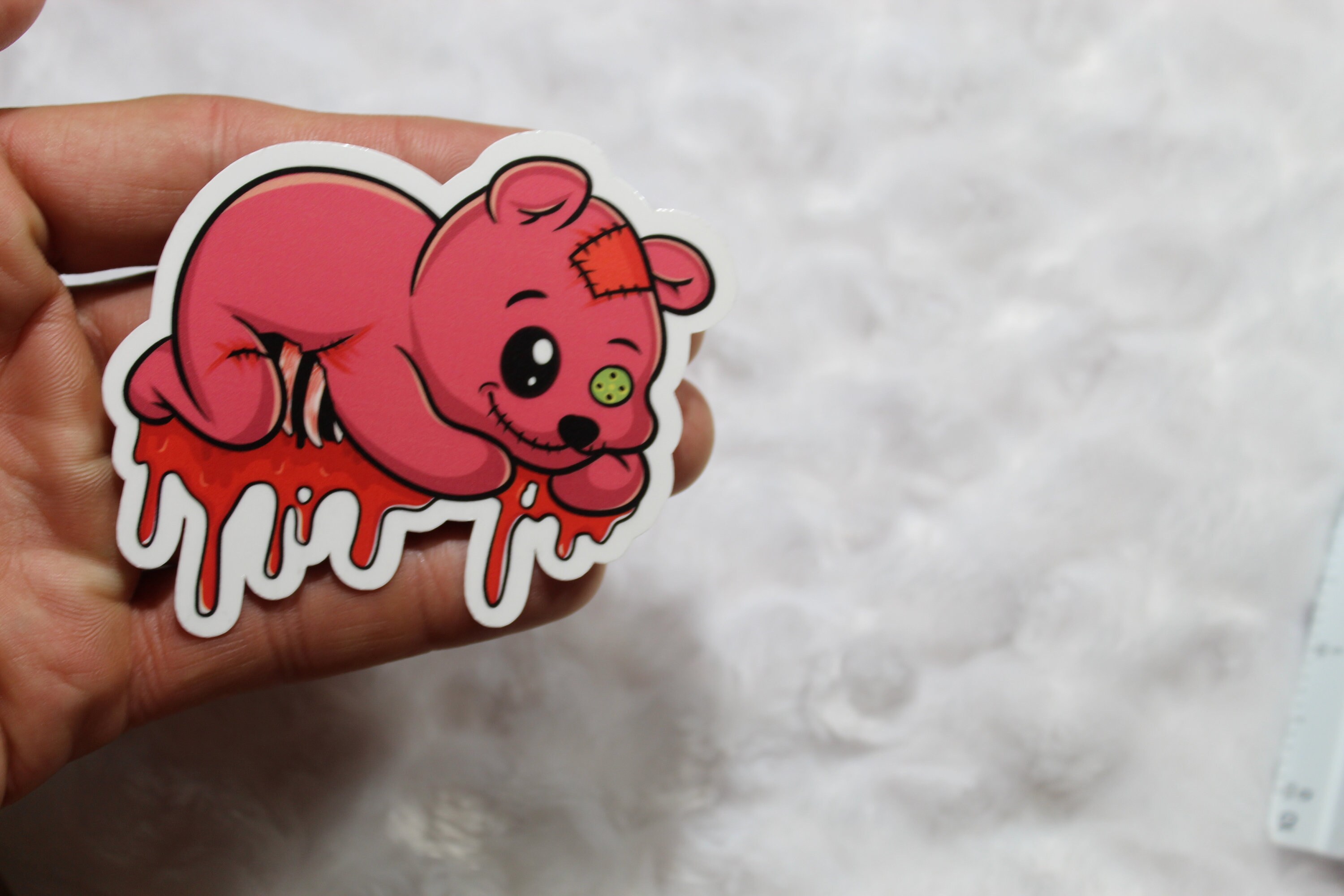 Punk Style Blood Bear Sticker Great Decal for Skateboards, Laptops, and ...
