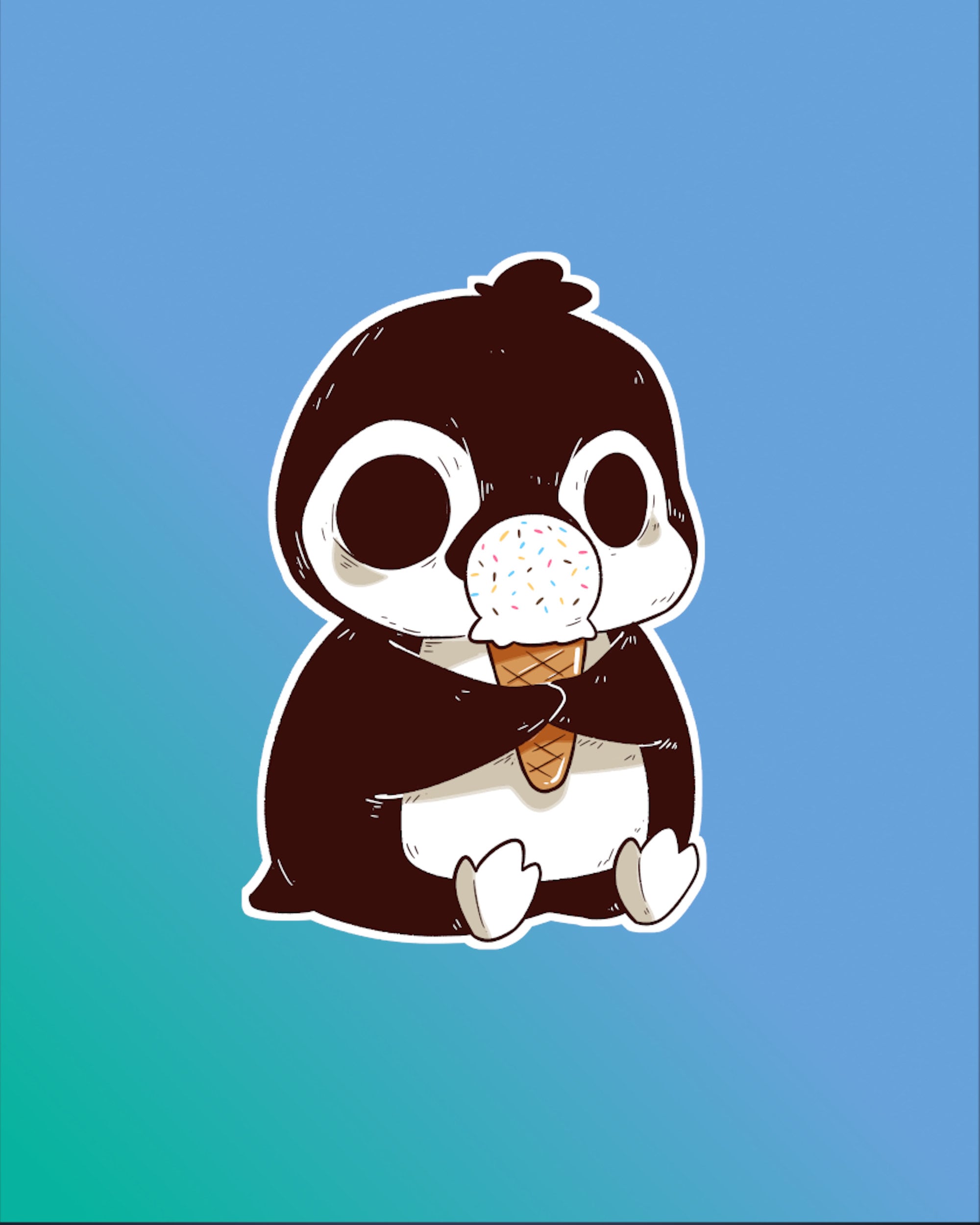 Chibi Eating Ice Cream