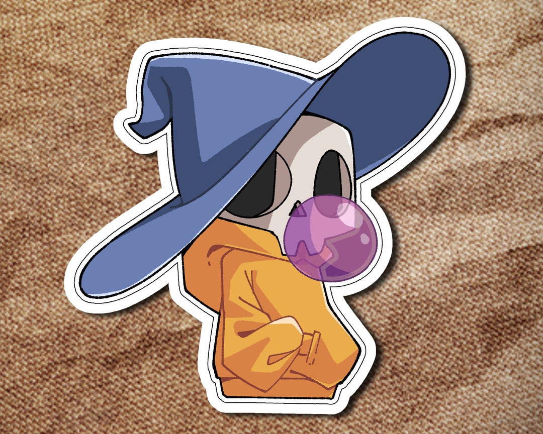 Skull Witch With Bubble Gum Sticker by Stitched up Creatives Great for ...