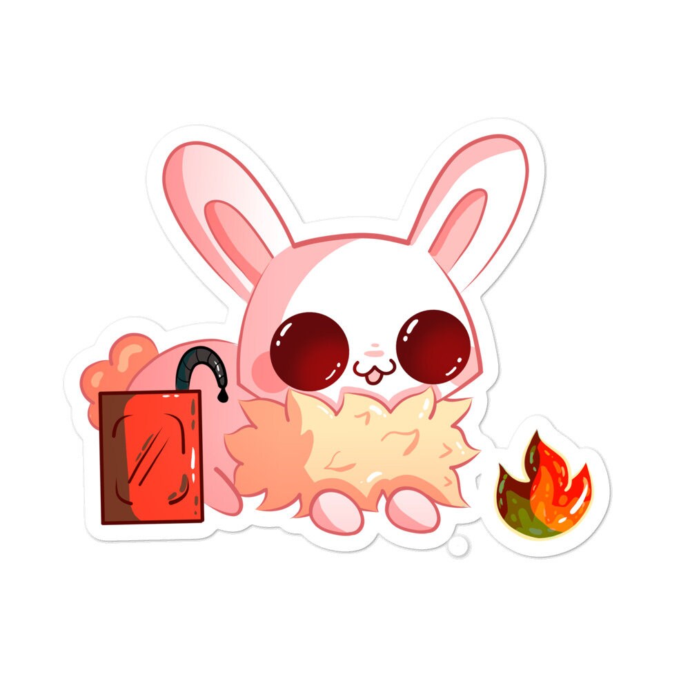 Burn Bunny Sticker Graveyard Buddy Zombie Friends Great - Etsy