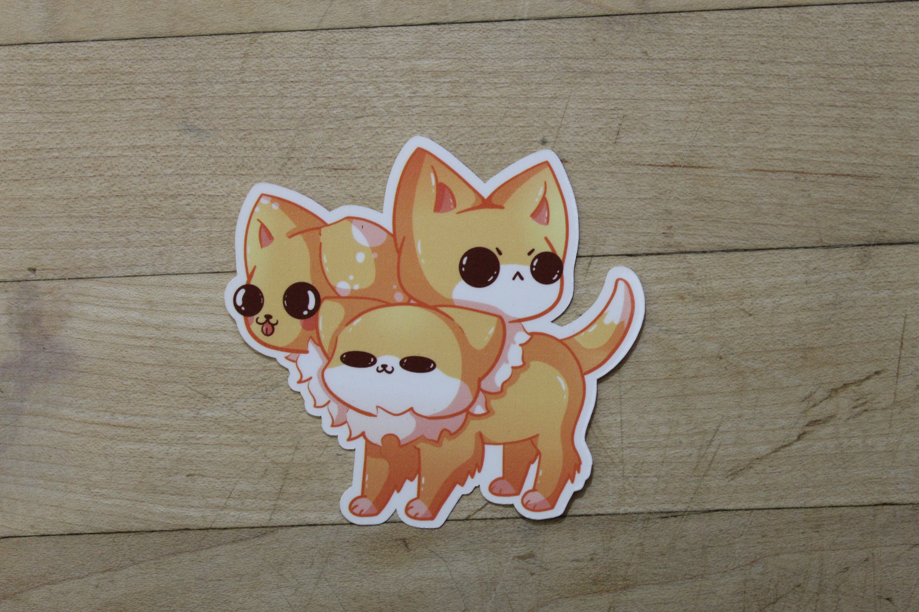 Cute Cerberus Sticker Adorable Chibi Three Headed Mythical Dog From ...