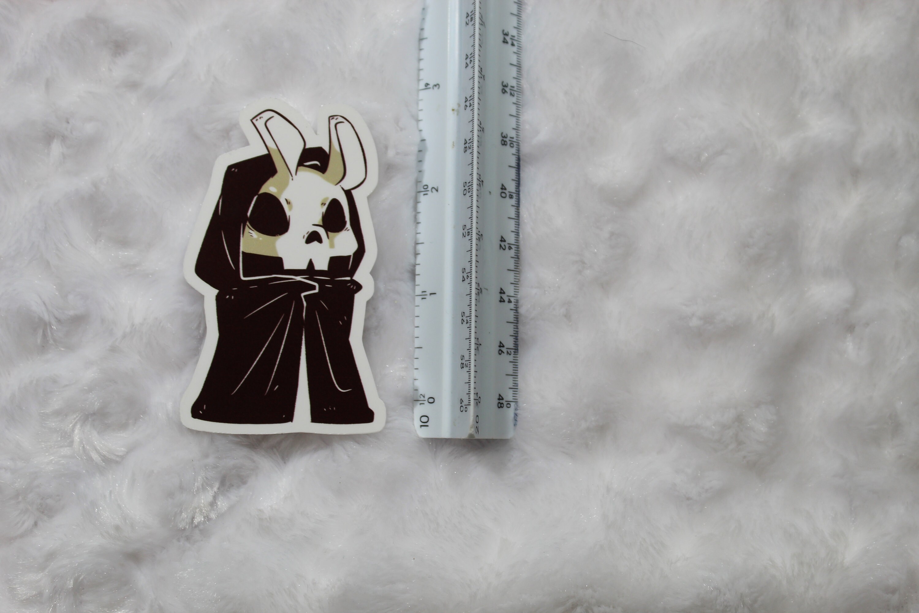 Rabbit Grim Reaper Sticker Creepy Cute Inkling Style Creep - Etsy