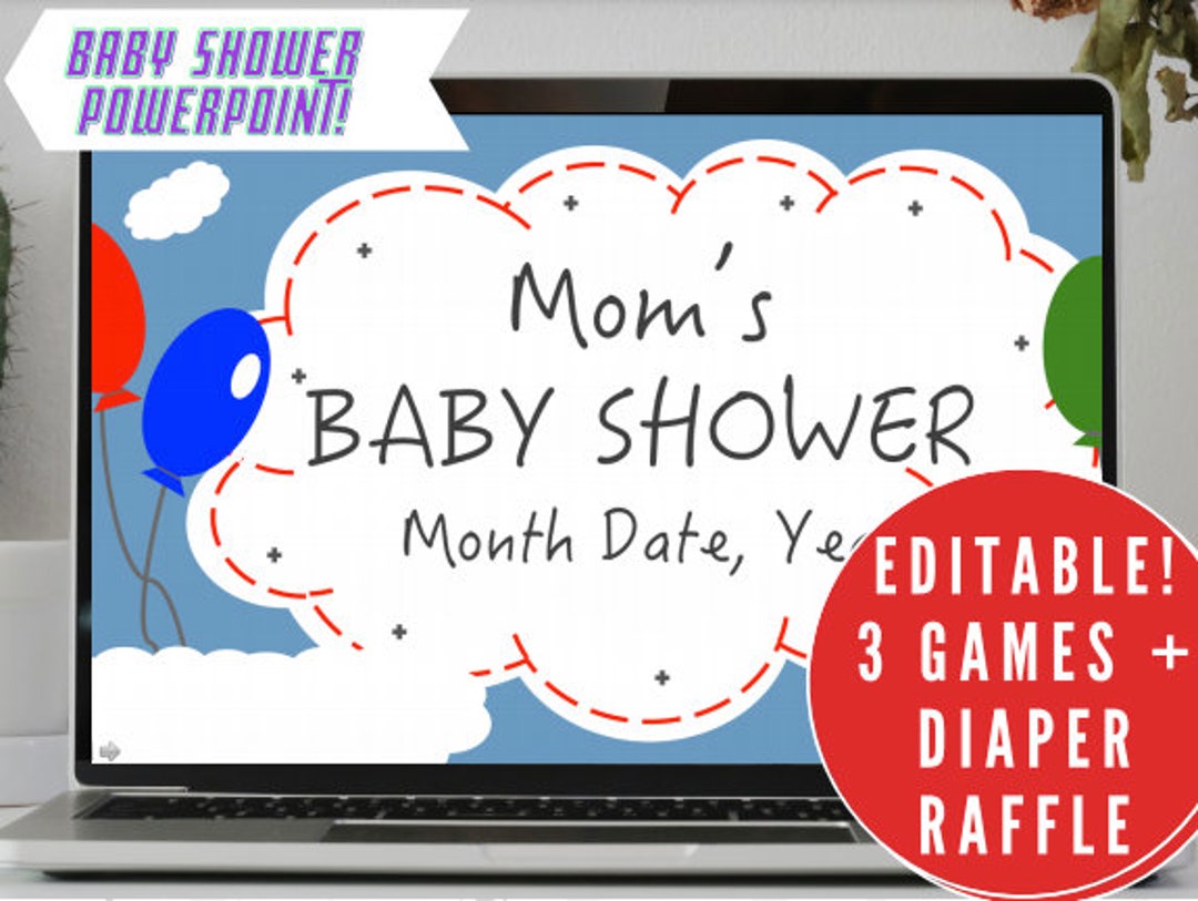 Virtual Baby Shower Powerpoint (boy) - Etsy