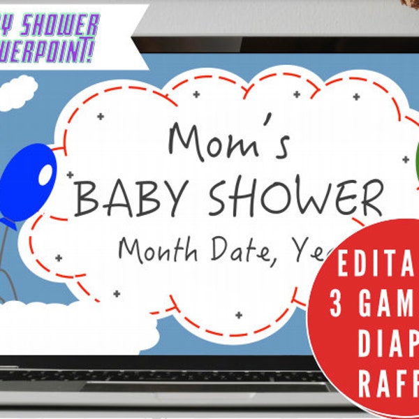 Virtual Baby Shower Powerpoint - Etsy