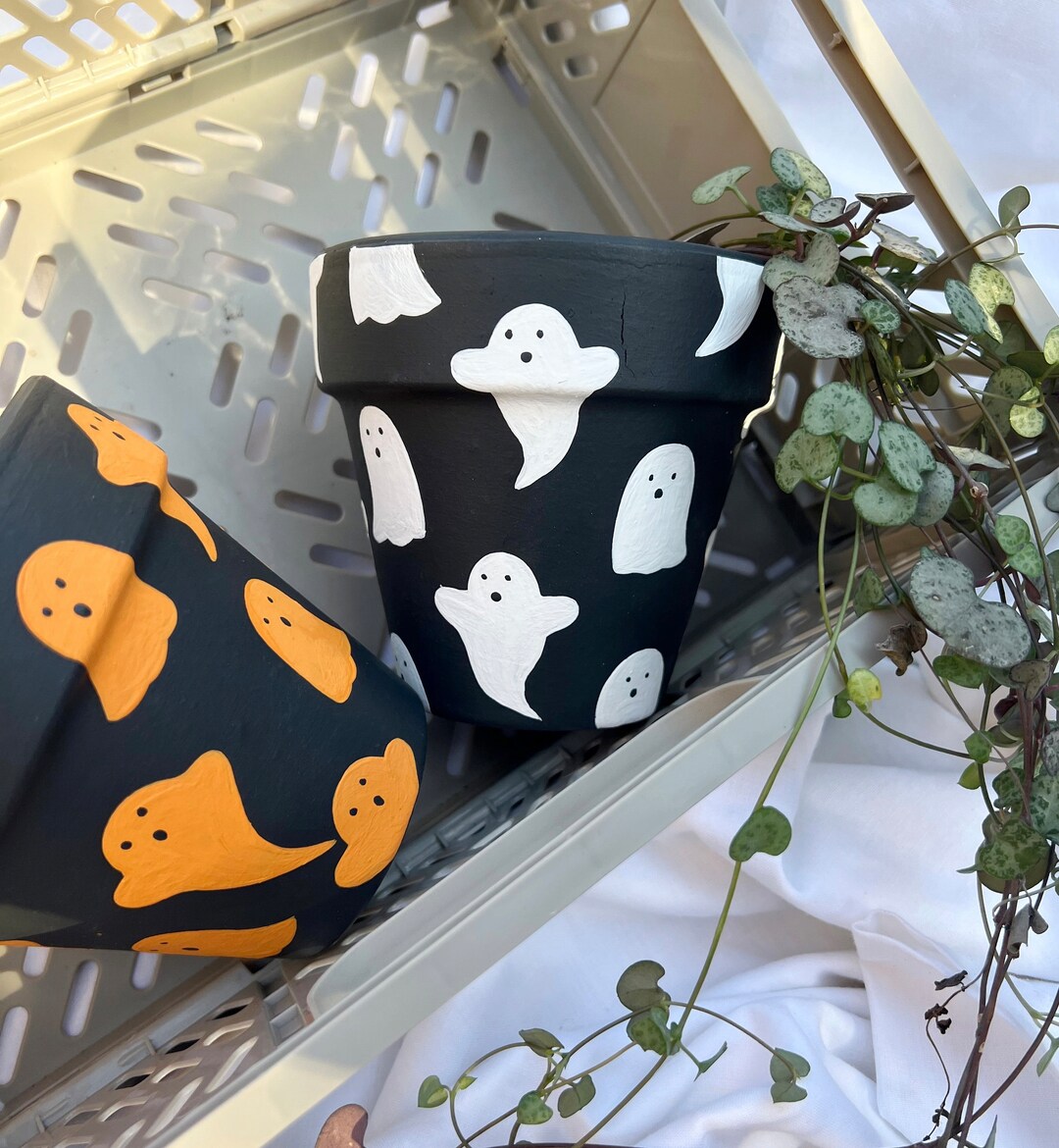 The Halloween Ghost Plant Pot - Etsy