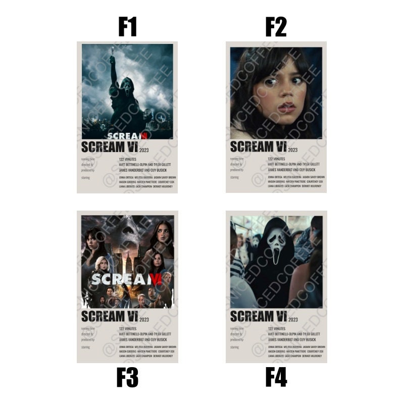 Scream Movies Poster Collection - Read Directions Before Buying ...