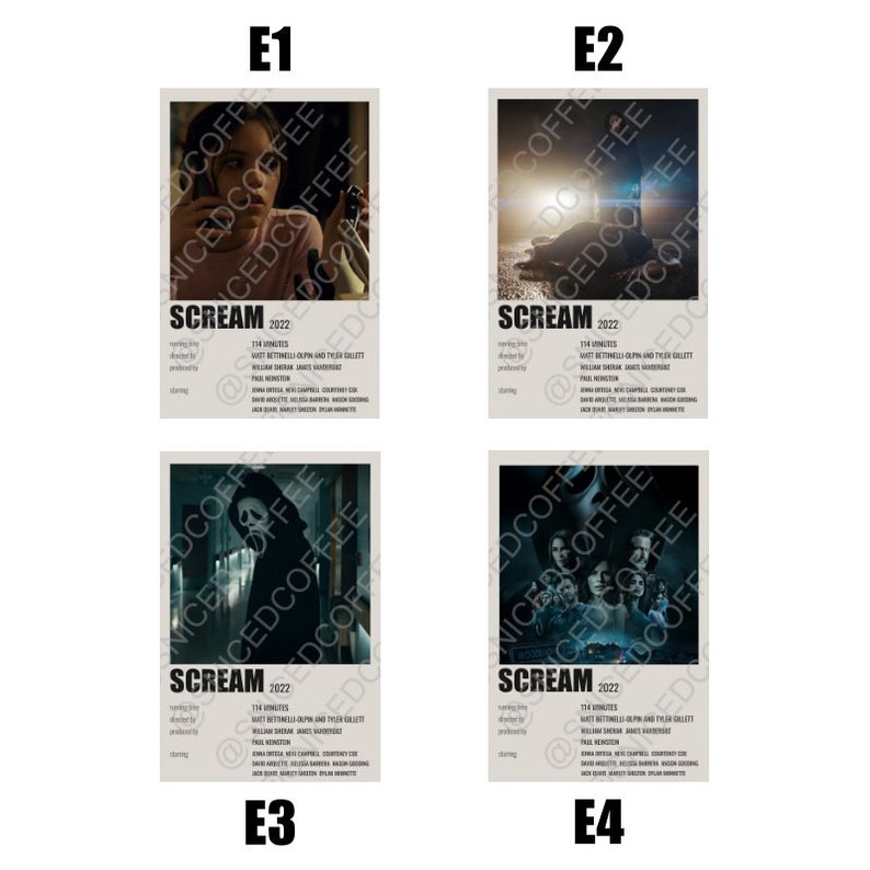 Scream Movies Poster Collection - Read Directions Before Buying ...