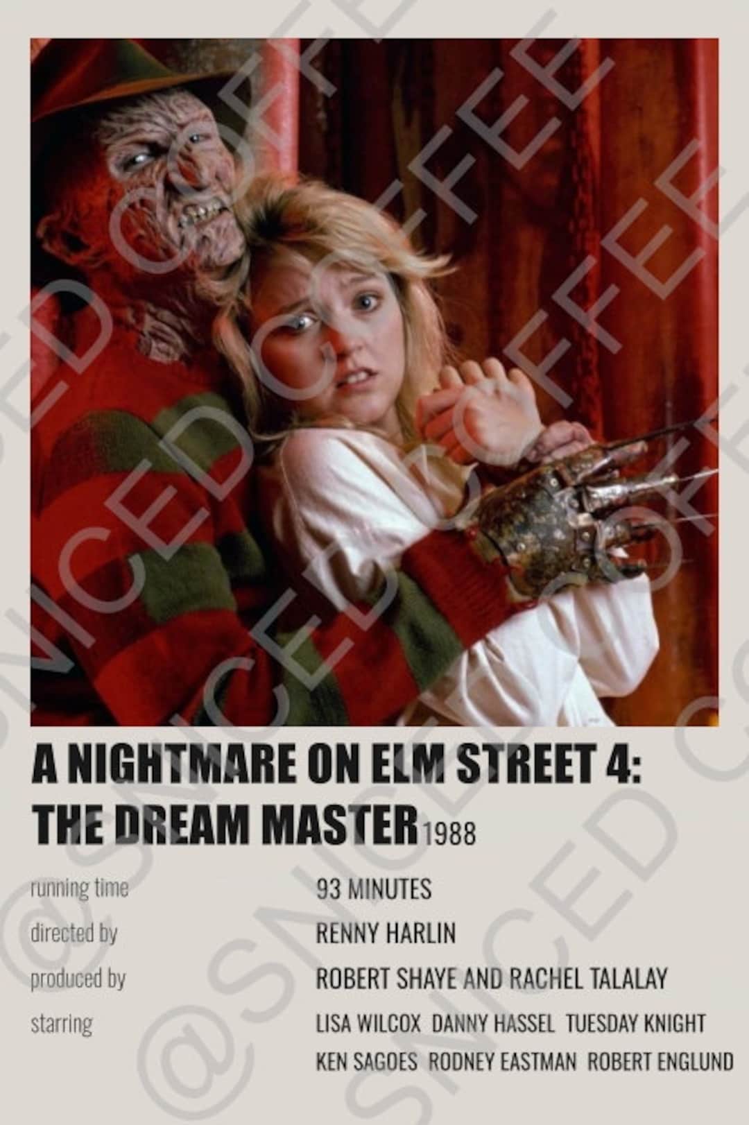A Nightmare on Elm Street 4: the Dream Master Movie Poster Digital ...