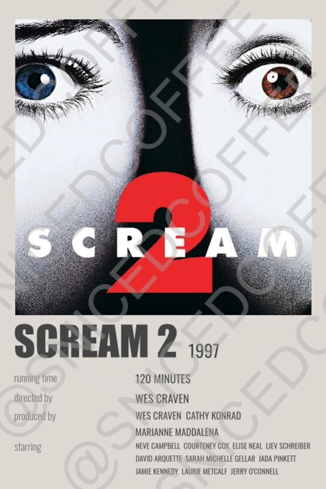SCREAM 2 Polaroid Movie Poster- Digital Print - Etsy