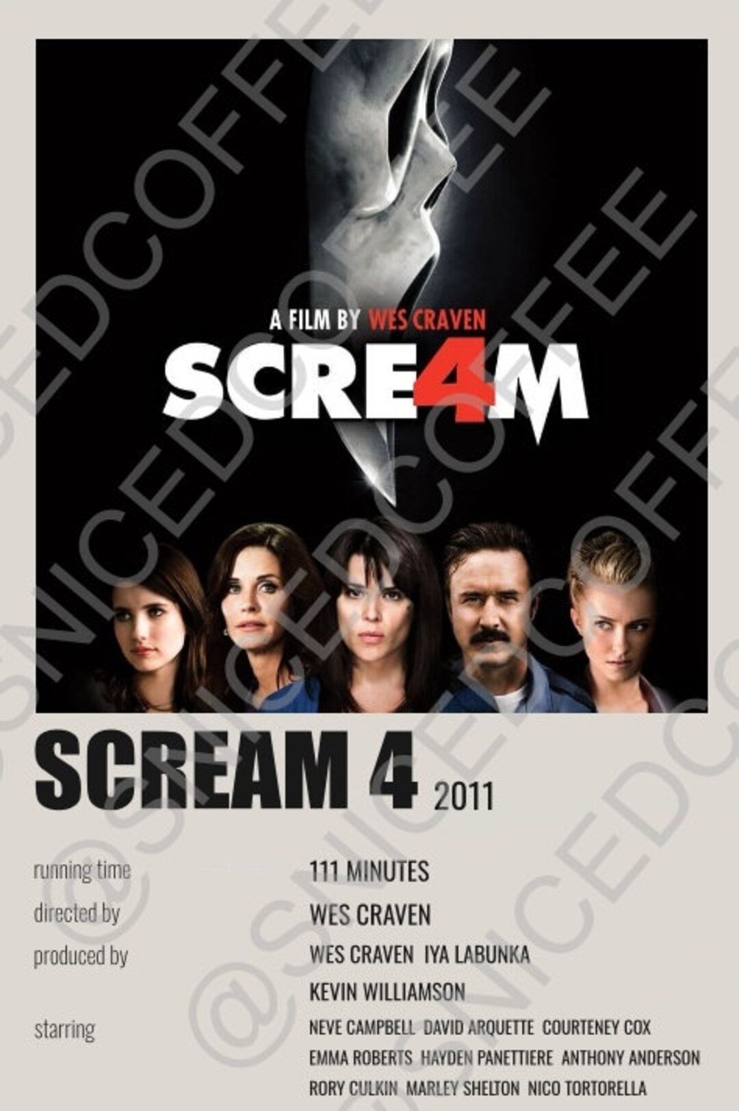 Scream 4 Movie Poster- Digital Print - Etsy
