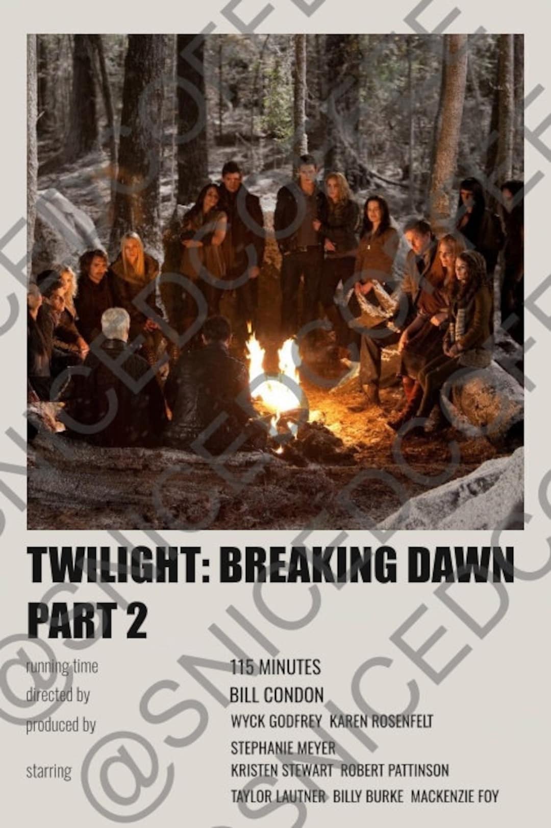 TWILIGHT BREAKING DAWN P2 Movie Poster- Digital Print - Etsy