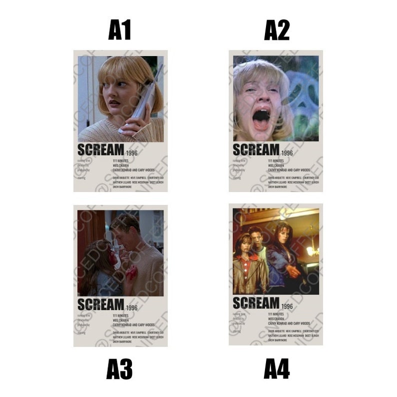 Scream Movies Poster Collection - Read Directions Before Buying ...