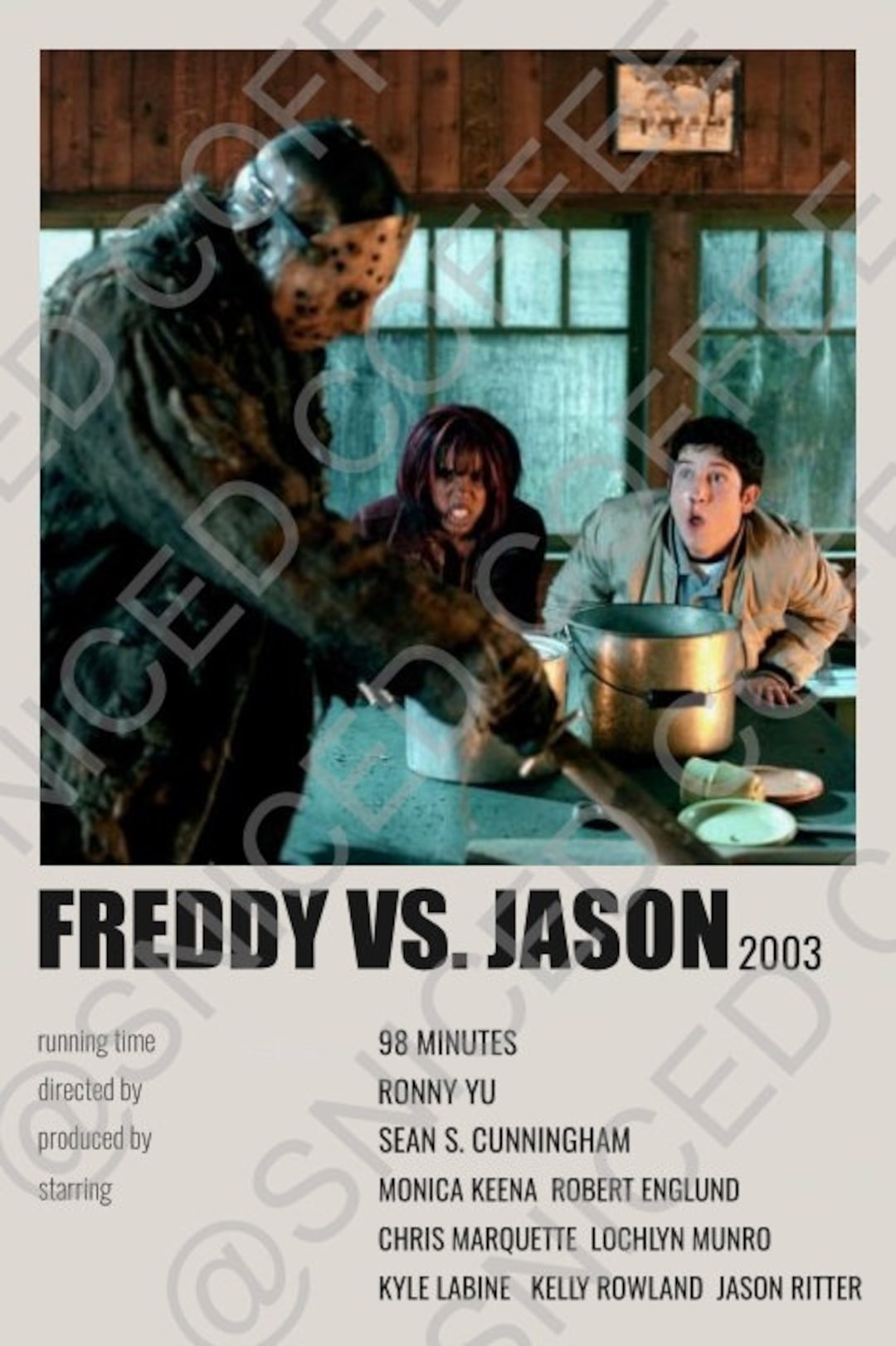 Freddy Vs. Jason Movie Poster- Digital Print - Etsy