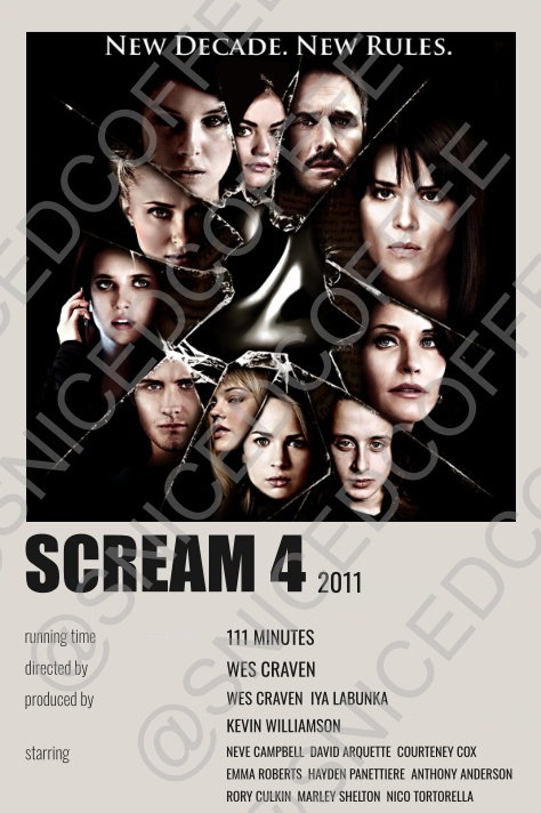 Scream 4 Movie Poster- Digital Print - Etsy