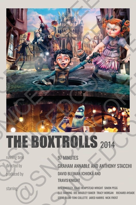 BOXTROLLS Polaroid Movie Poster- Digital Print - Etsy