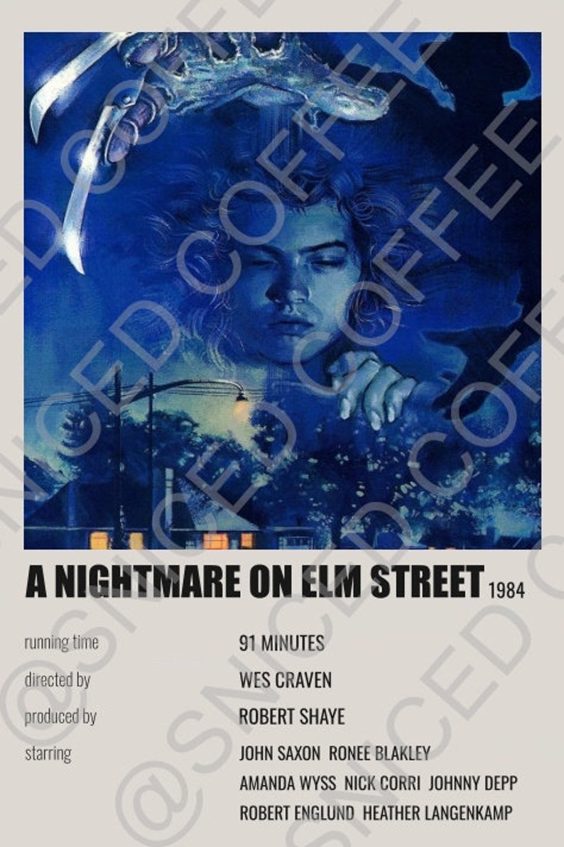 A Nightmare on Elm Street Movie Poster - Etsy