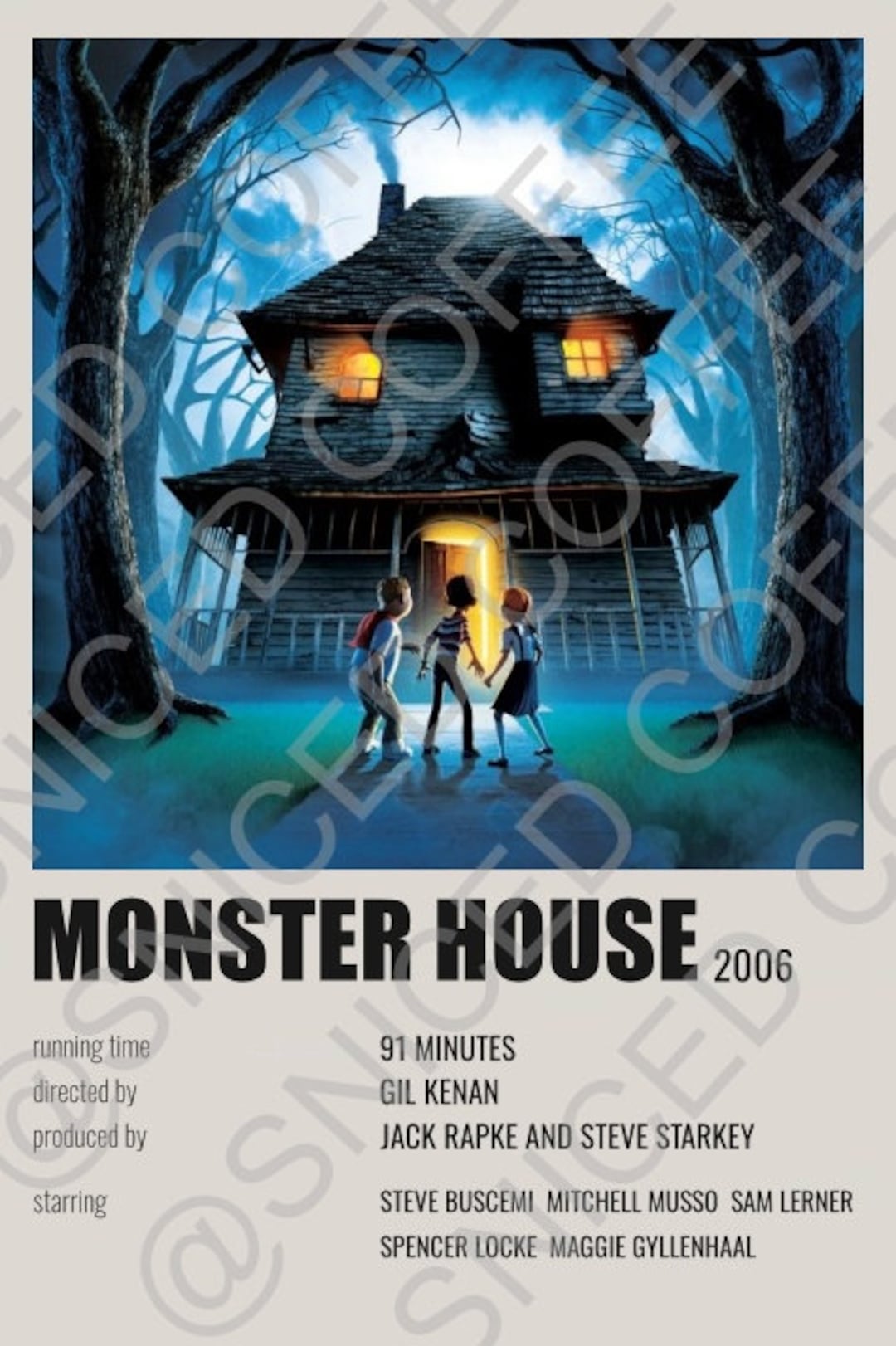 Monster House Movie Poster- Digital Print - Etsy