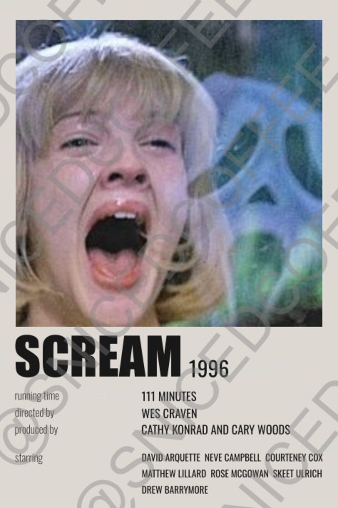 SCREAM Movie Poster Digital Print - Etsy