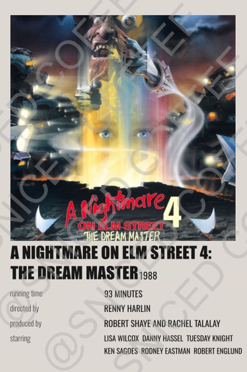 A Nightmare on Elm Street 4: the Dream Master Movie Poster Digital ...