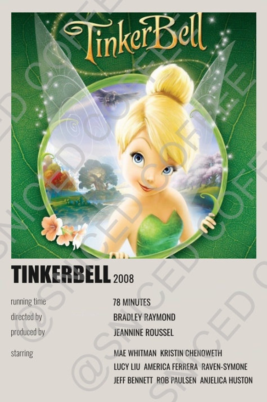 Tinkerbell Movie Poster Digital Print - Etsy