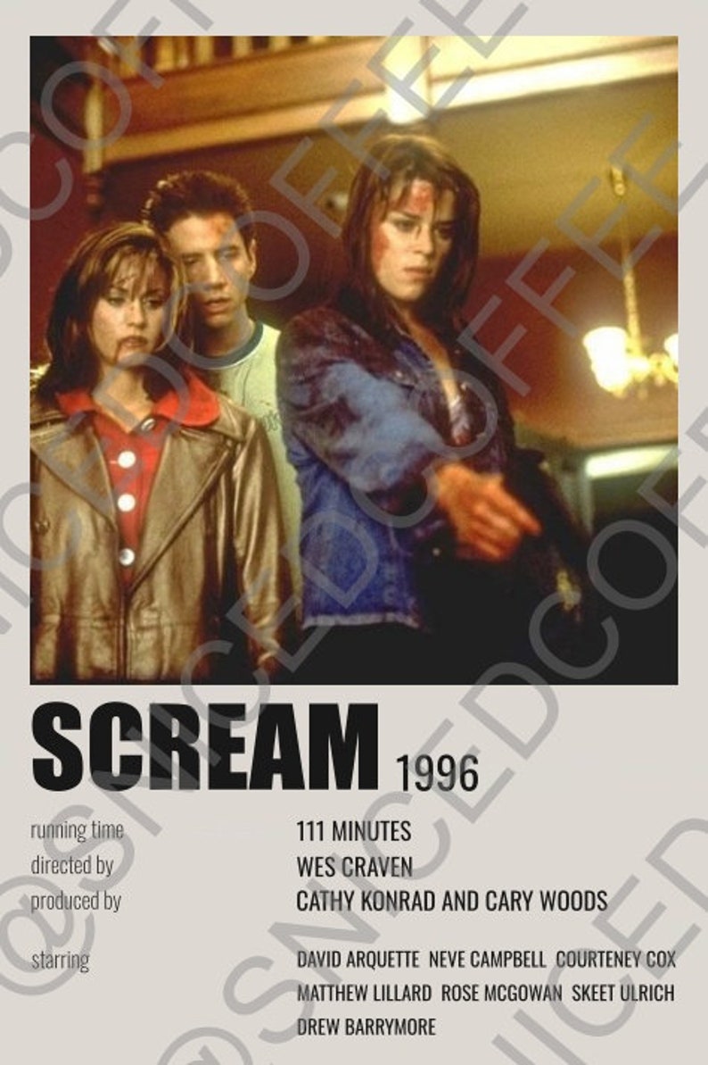 SCREAM Movie Poster- Digital Print - Etsy