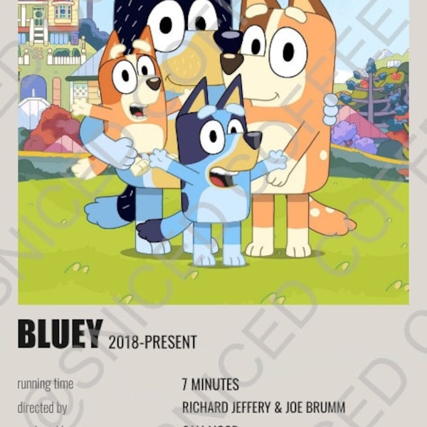 Bluey Poster - Etsy Canada