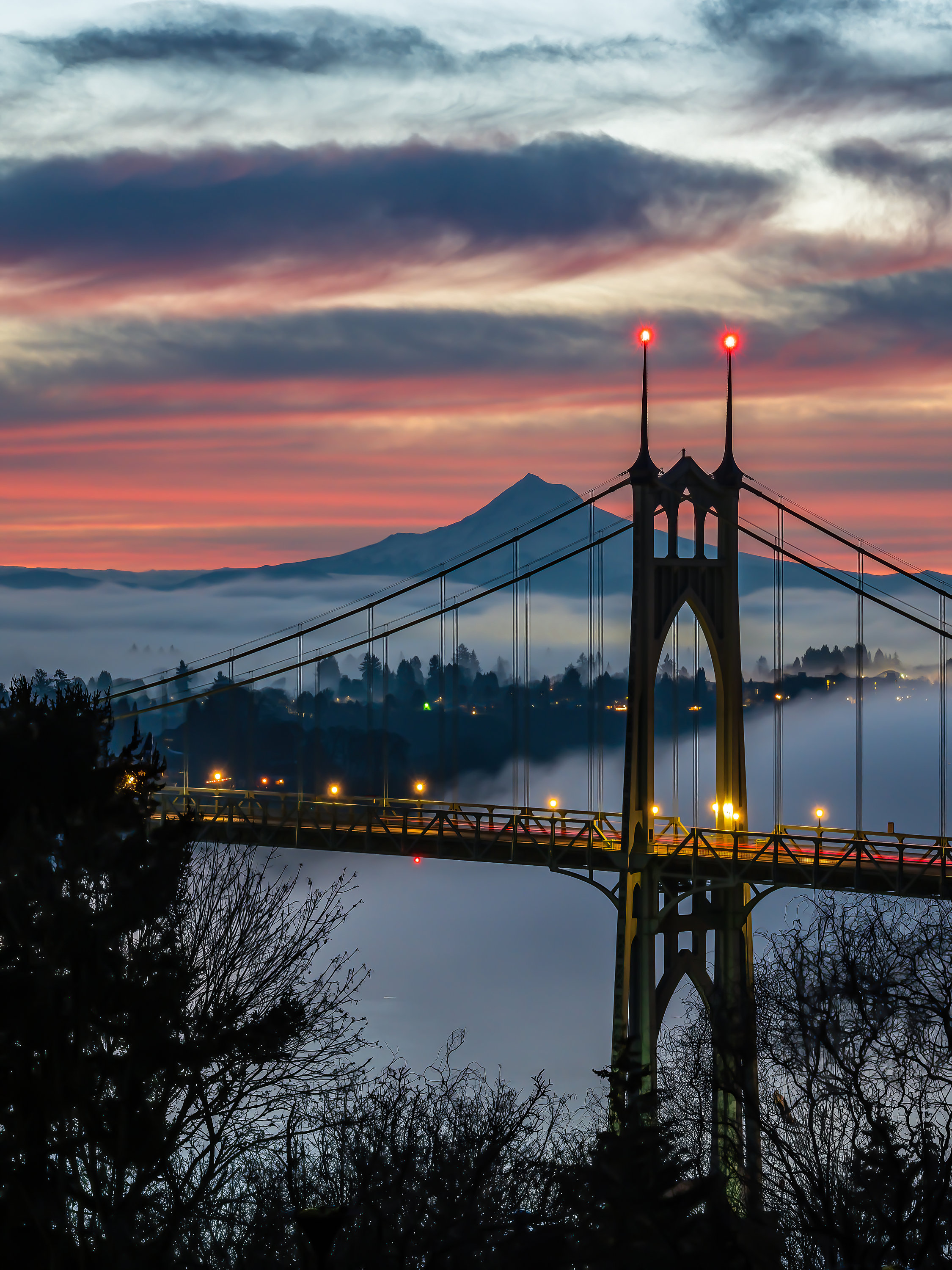 Sunrise Over Portland, Oregon - Etsy