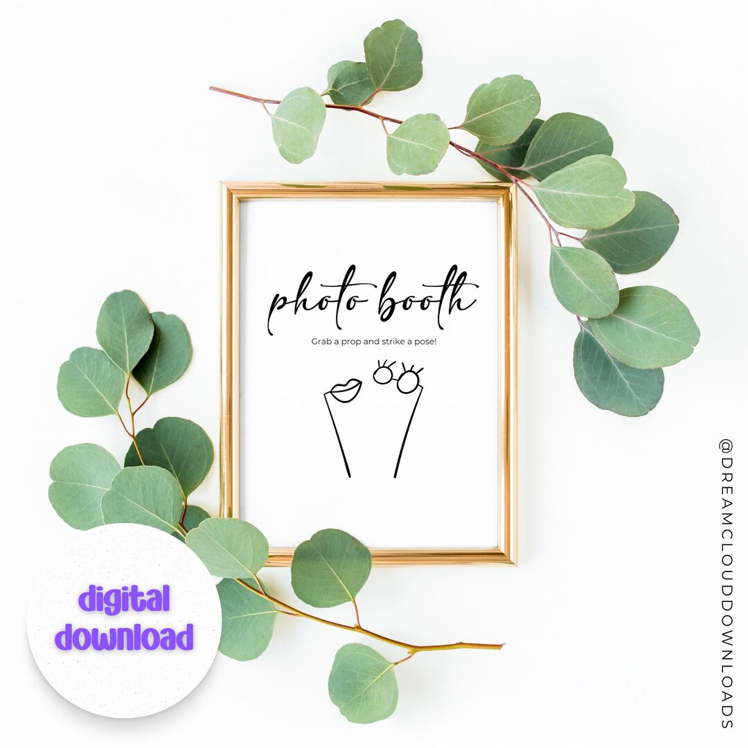 Photo Booth Printable Sign for Parties, Weddings and Christmas Parties ...