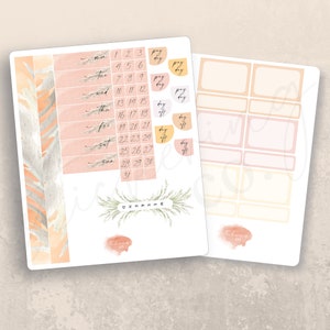 Horizontal Pampas Sunset Watercolor Weekly Sticker Kit, Erin Condren ...