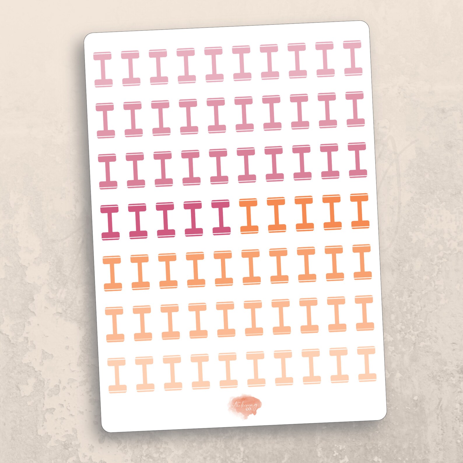 Dumbbell Functional Planner Stickers, 70 Stickers (5x7 Sheet), Lifting ...