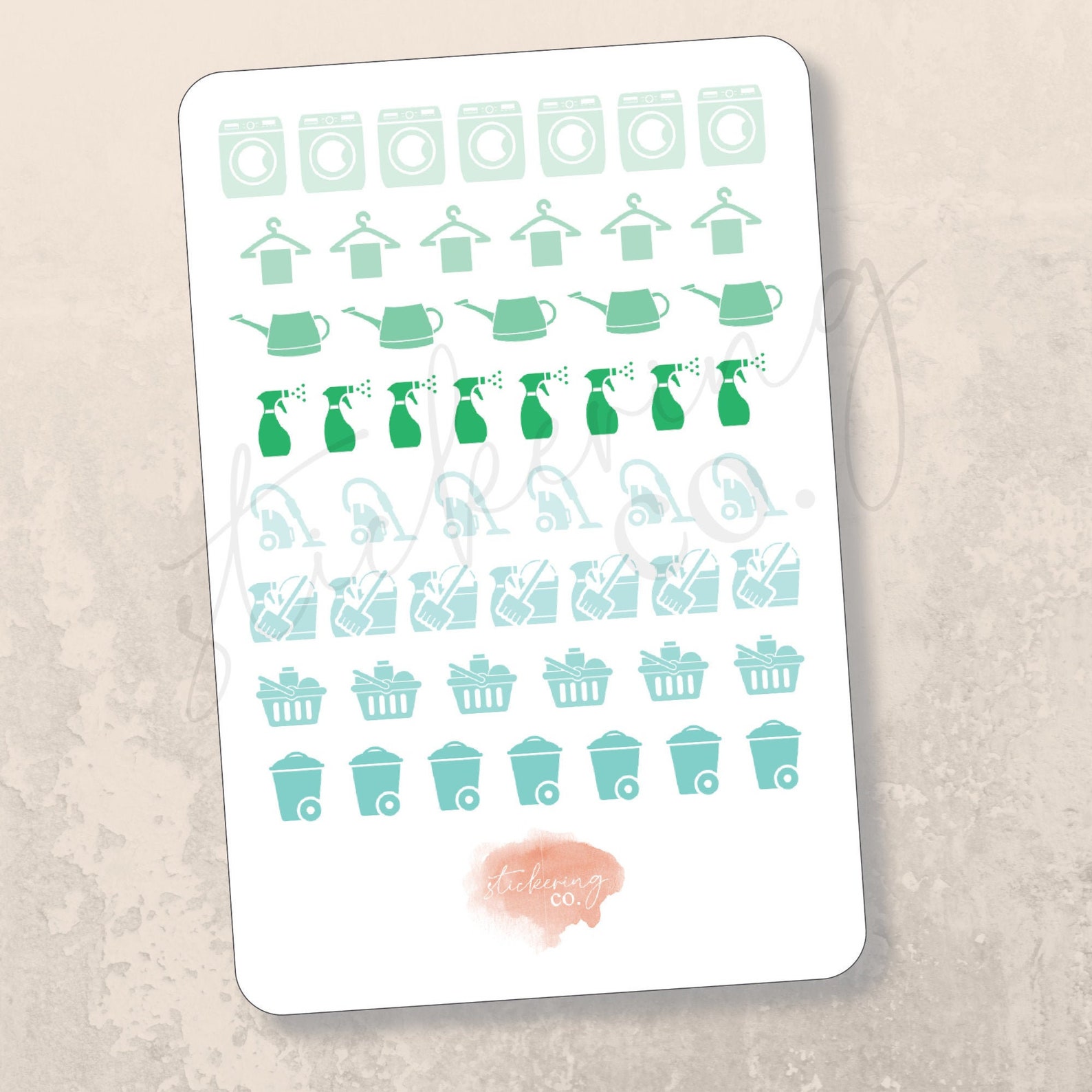 Household Chores Functional Planner Stickers 52 stickers | Etsy