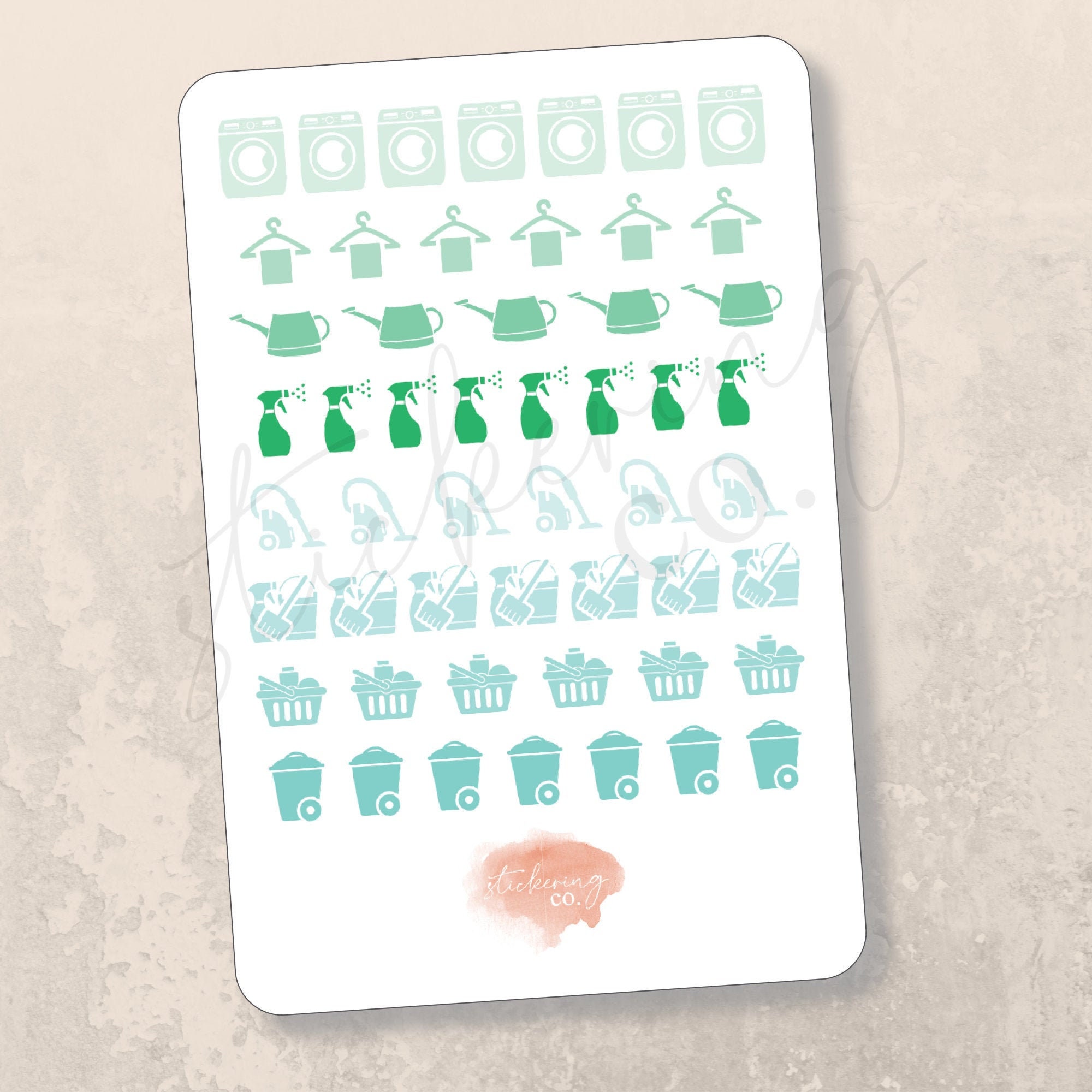 Household Chores Functional Planner Stickers 52 stickers | Etsy