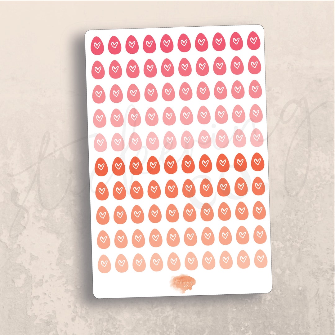 Ovulation Tracker Functional Planner Stickers, 100 Stickers (4x6 Sheet ...