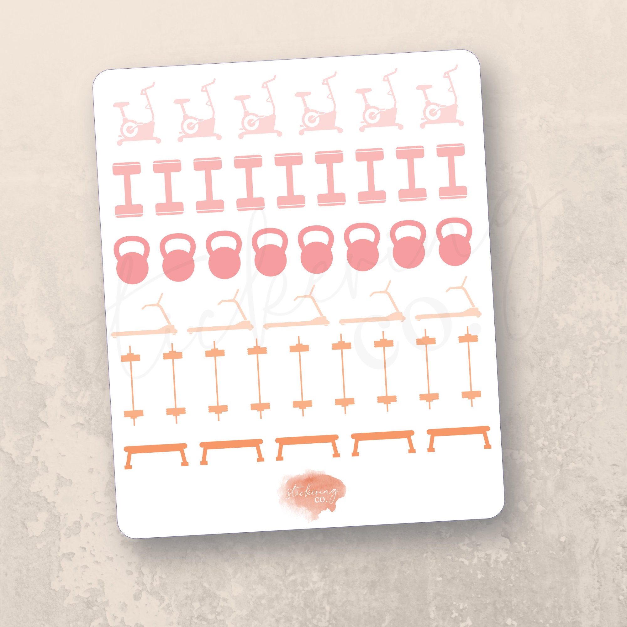 Exercising Icons Functional Planner Stickers 42 Stickers | Etsy
