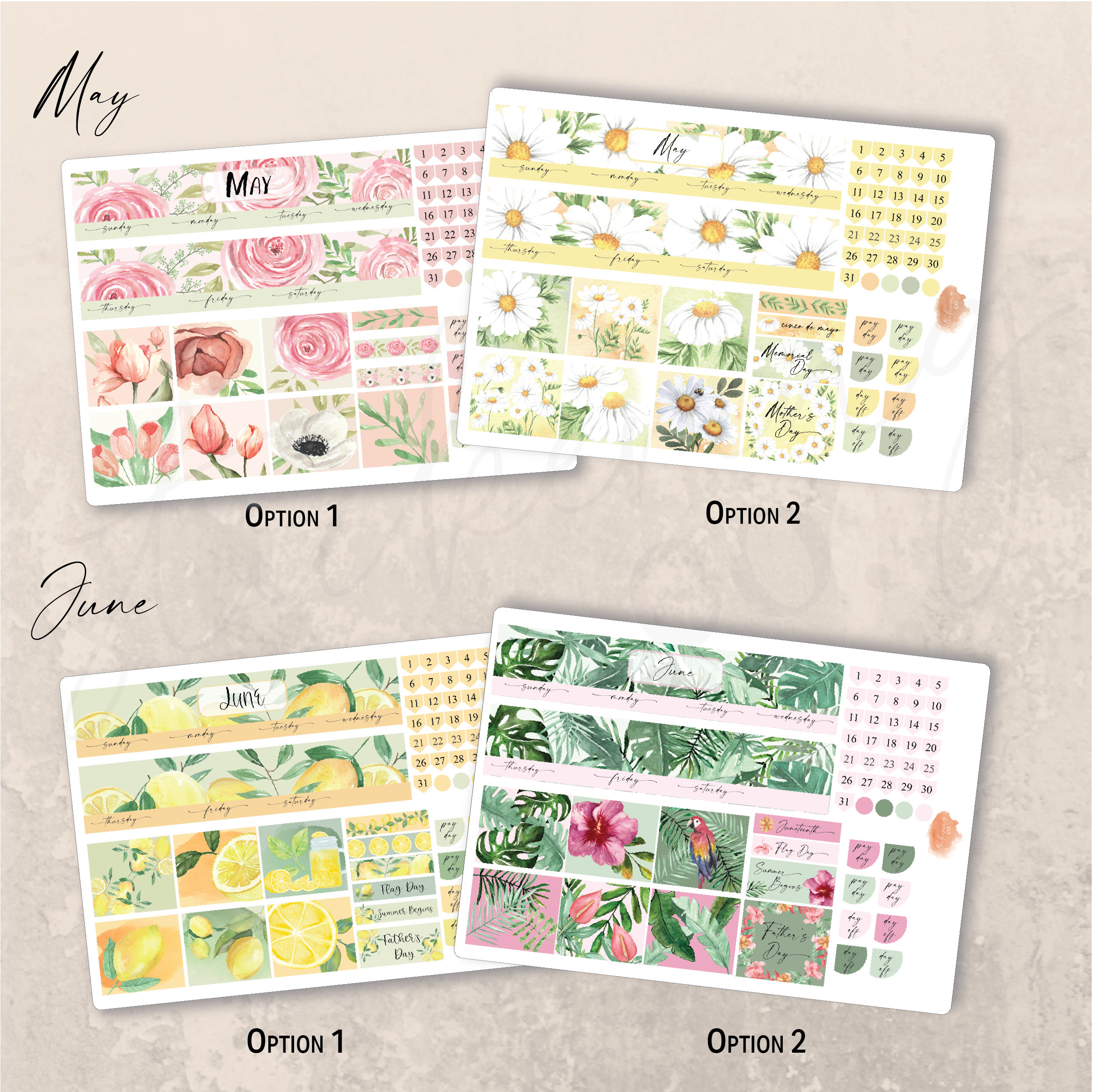Buy 10 Get 2 Free Monthly Sticker Kit Bundle 7x9 Sticker - Etsy