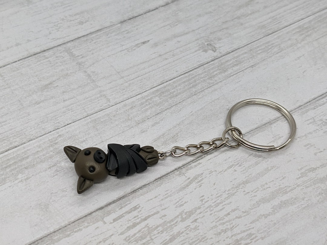 Adorable Hanging Bat Keychain - Etsy
