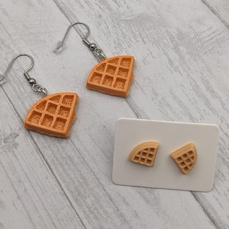Waffle Earrings Dangle - Etsy