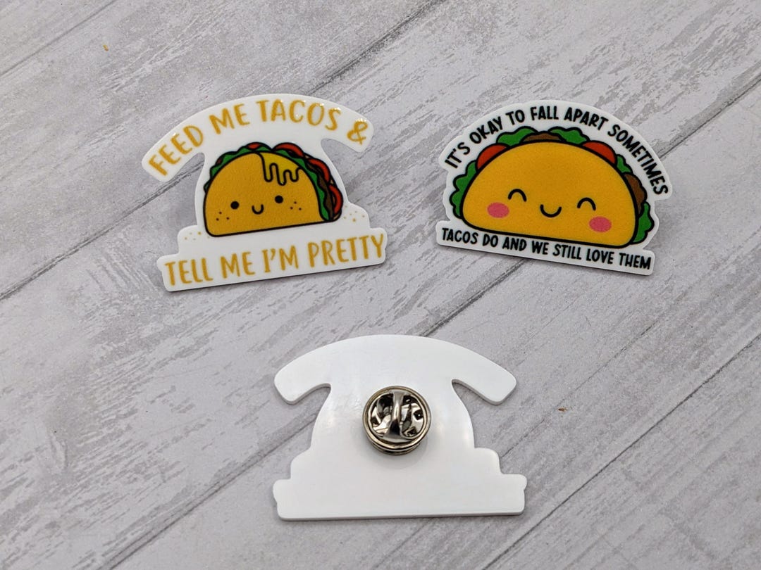 Cute Taco Pin - Etsy
