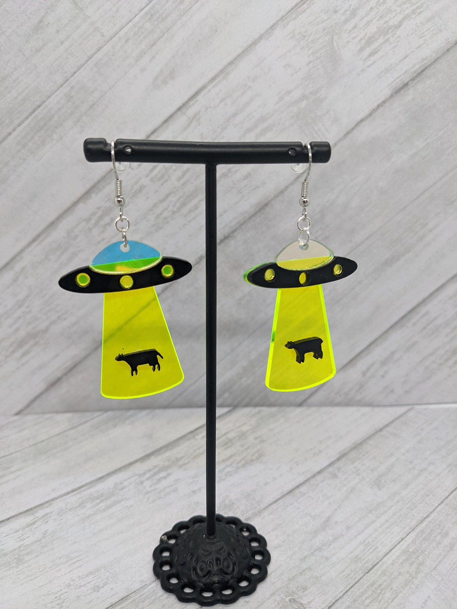Alien Abduction Dangle Earrings - Etsy
